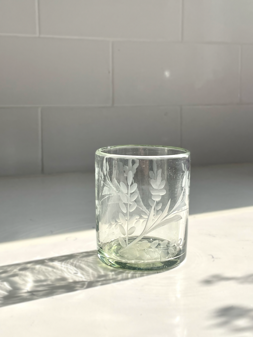 Hand-etched Tumbler Glass – Abode VT
